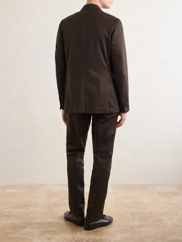 DE PETRILLO Cotton Single-breasted Suit Jacket