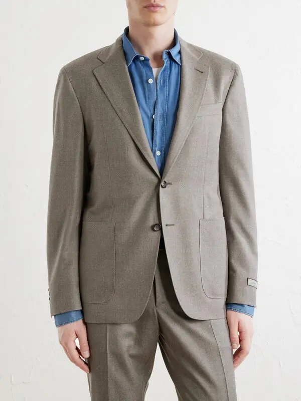 Canali Kei Wool Suit Jacket
