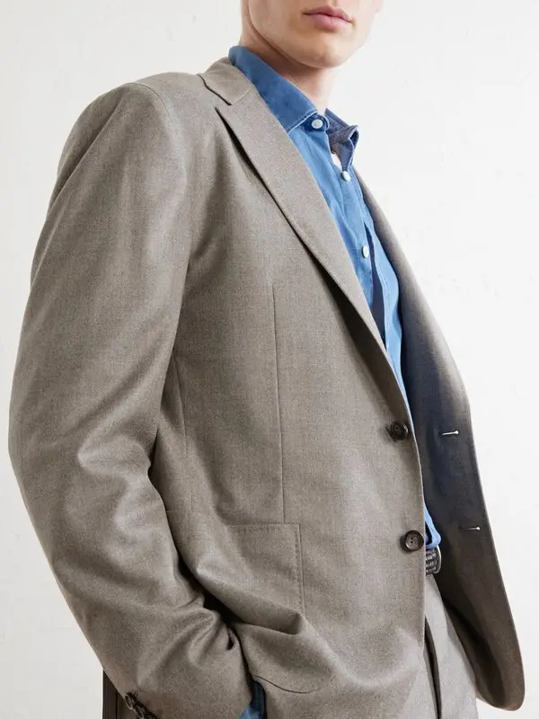 Canali Kei Wool Suit Jacket