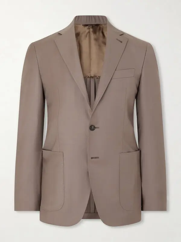 Canali Kei Wool Suit Jacket