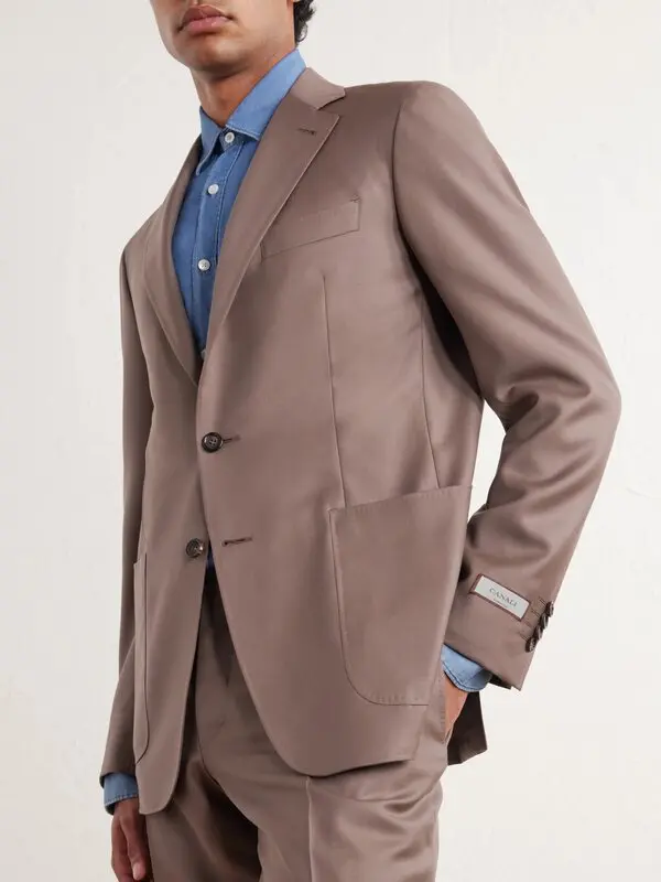 Canali Kei Wool Suit Jacket
