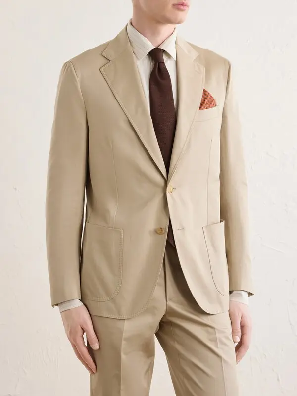 DE PETRILLO Cotton Suit Jacket - Neutrals