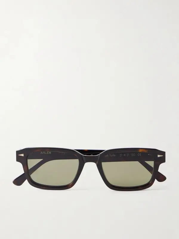 AHLEM Rive Gauche Square Frame Acetate Sunglasses - Tortoiseshell