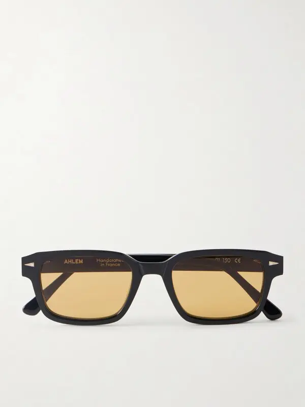 AHLEM Rive Gauche Square-frame Acetate Sunglasses - Black