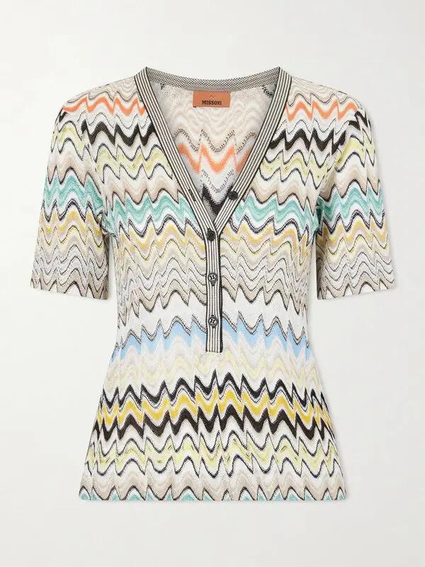 Missoni Striped Crochet-knit Sweater