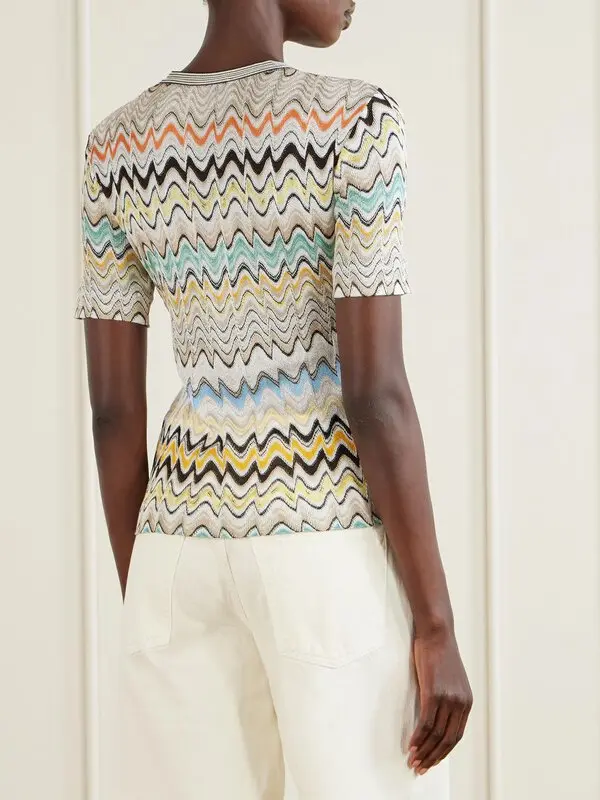 Missoni Striped Crochet-knit Sweater