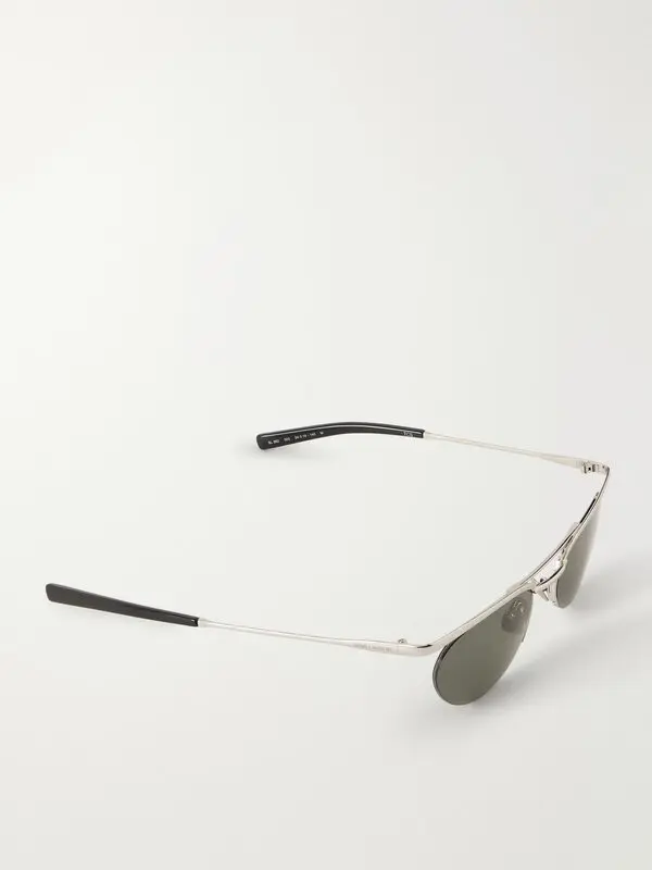 Saint Laurent Oval-frame Sunglasses - Silver