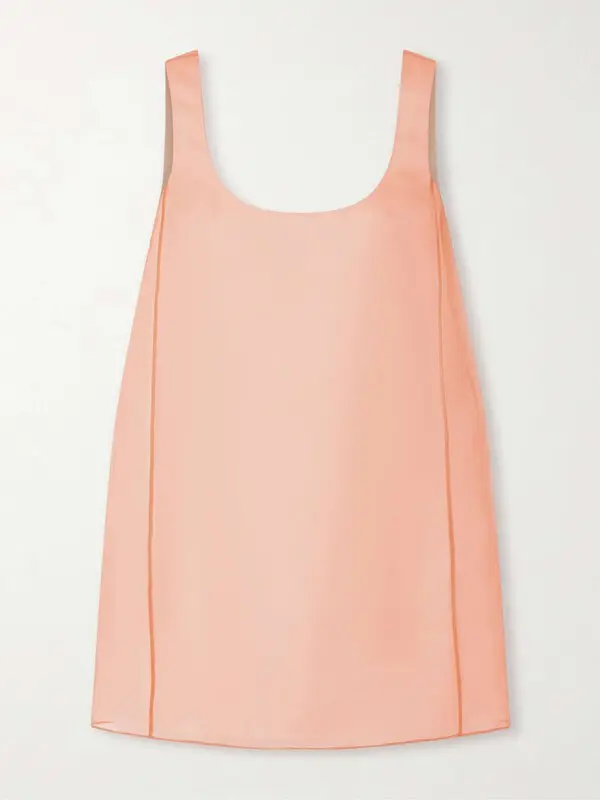 Khaite Pranta Silk-organza Mini Dress - Pastel Pink