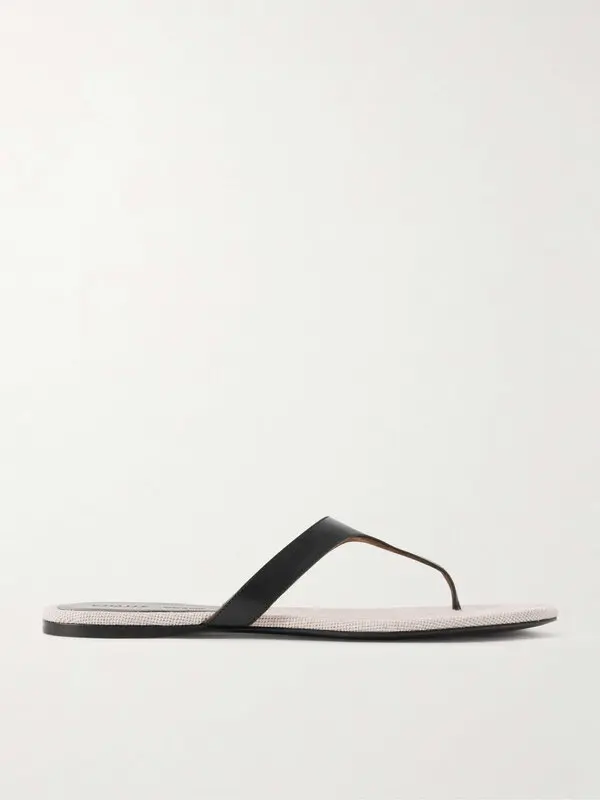 Khaite Archer Leather Sandals - Army Green