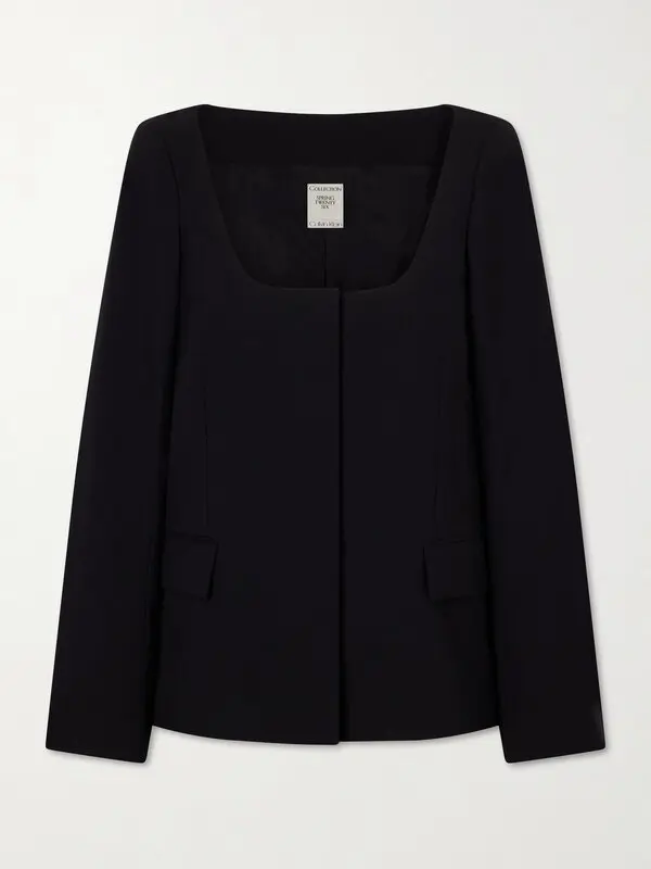 Calvin Klein Collection Camille Wool-twill Jacket - Black
