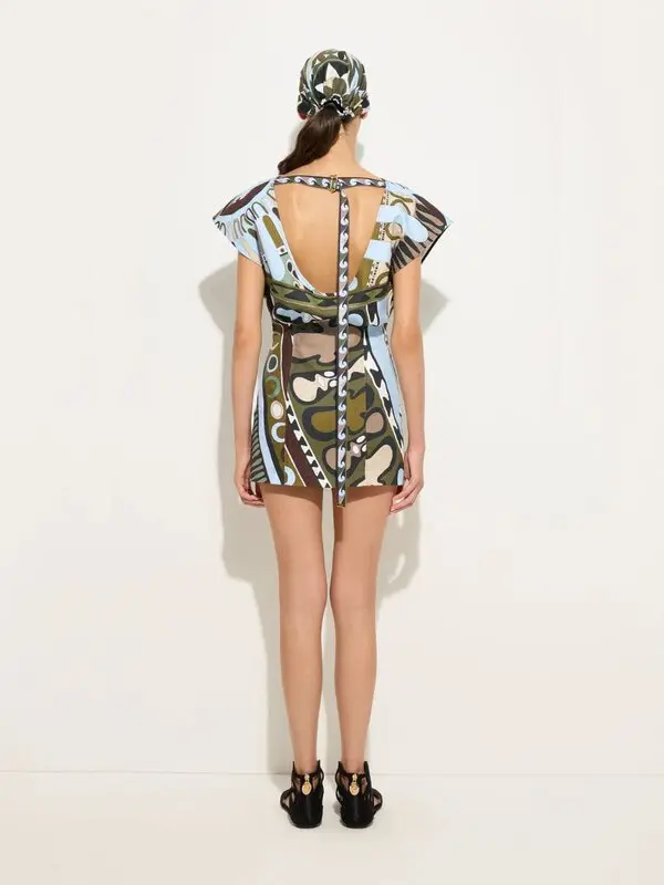 Emilio Pucci Panama Mini Dress With Soleil Print