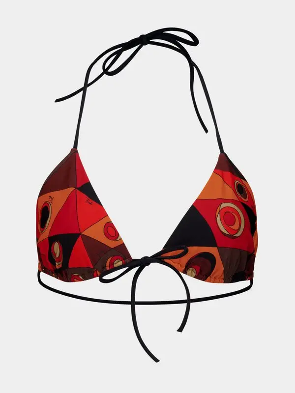 Emilio Pucci Triangle Bikini Top - Orange