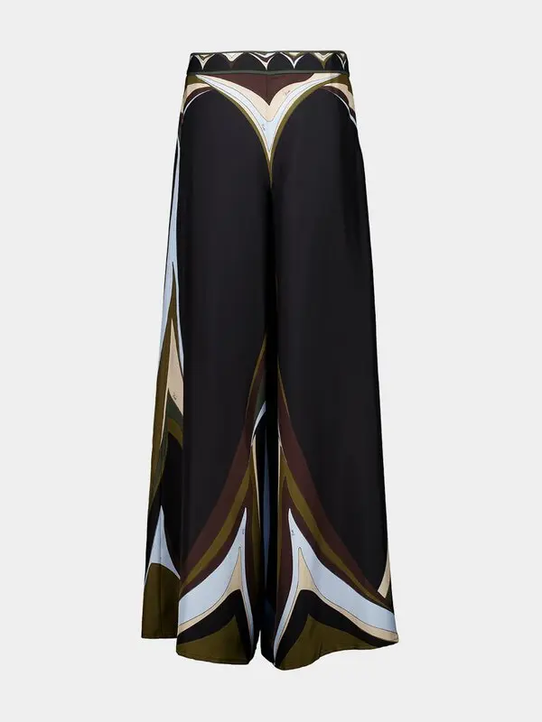 Emilio Pucci Fari Print Silk Palazzo Pants - Multicolour