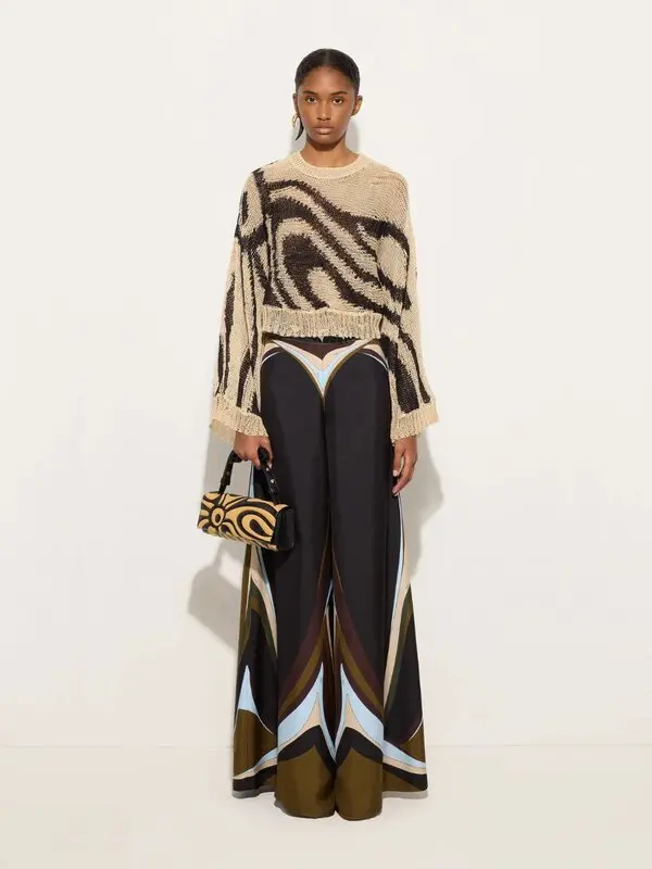 Emilio Pucci Fari Print Silk Palazzo Pants - Multicolour