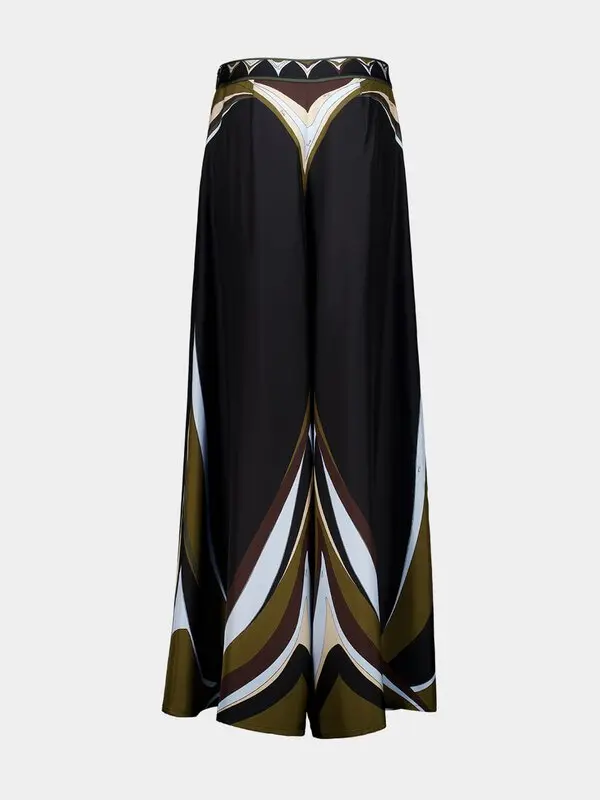 Emilio Pucci Fari Print Silk Palazzo Pants - Multicolour