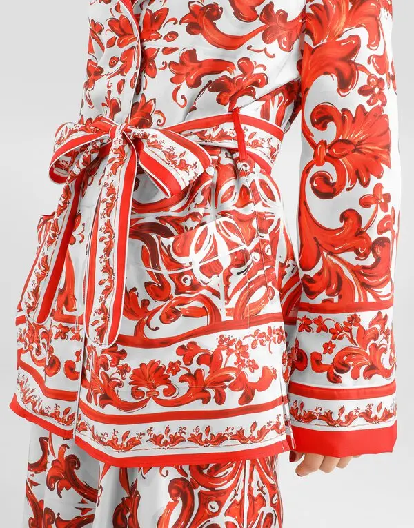 Dolce & Gabbana Majolica-print Silk Shirt