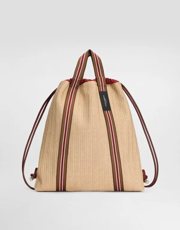 Dolce & Gabbana Essenza Raffia Backpack - Multicolor