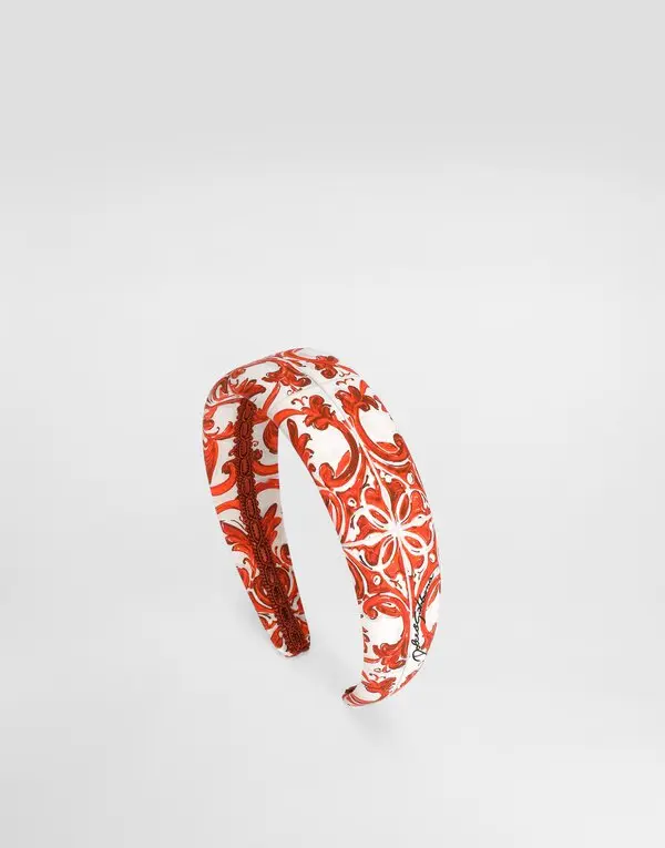 Dolce & Gabbana Majolica-print Poplin Headband