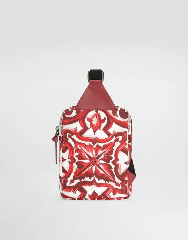 Dolce & Gabbana Majolica Print Nylon Waist Bag