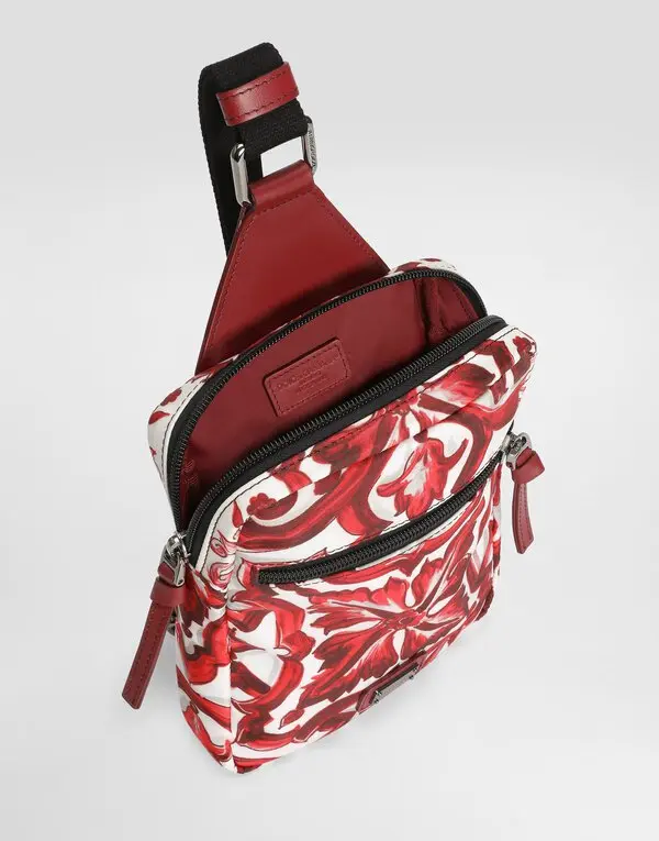 Dolce & Gabbana Majolica Print Nylon Waist Bag