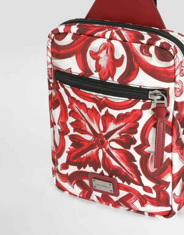 Dolce & Gabbana Majolica Print Nylon Waist Bag