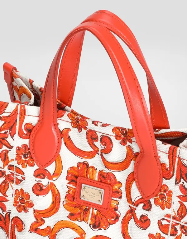 Dolce & Gabbana Majolica-print Canvas Tote Bag