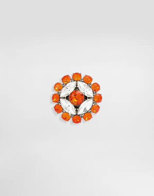 Dolce & Gabbana Embellished Brooch - Silver