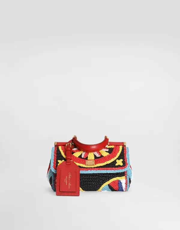 Dolce & Gabbana Mini My Sicily Raffia Handbag - Multicolor
