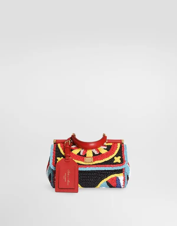 Dolce & Gabbana Mini My Sicily Raffia Handbag - Multicolor