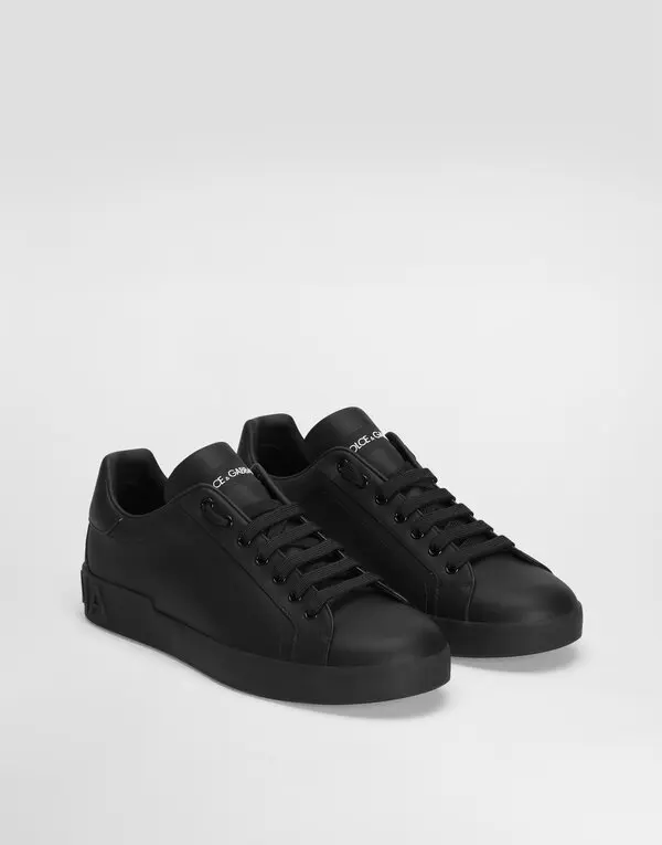 Dolce & Gabbana Calfskin Portofino Sneakers - Black