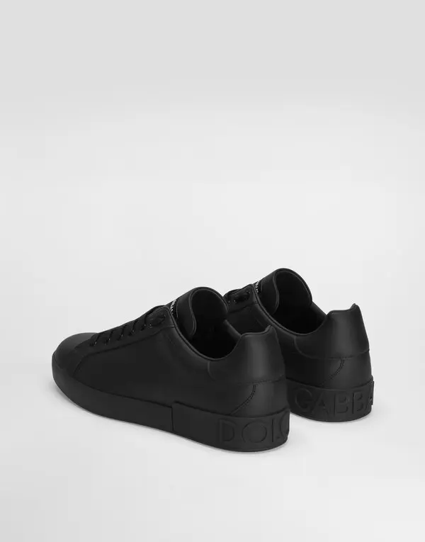 Dolce & Gabbana Calfskin Portofino Sneakers - Black