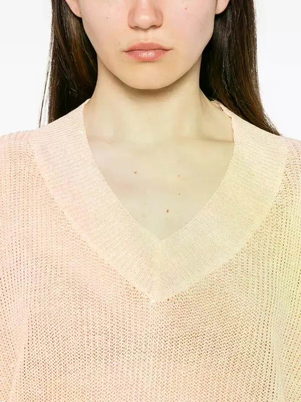 PANICALE Sequin-embellished V-neck Top