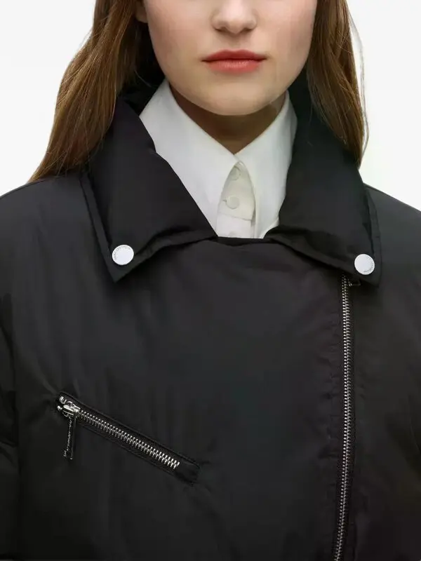 Karl Lagerfeld Belted Padded Biker Jacket
