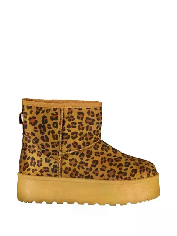 LAURA BIAGIOTTI Leopard-print Platform Ankle Boots - Neutrals