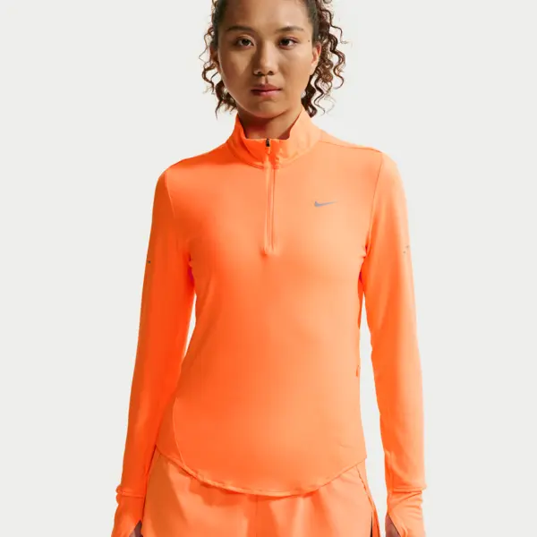 Nike Swift Dri-fit Uv 1/4-zip Running Top - Orange