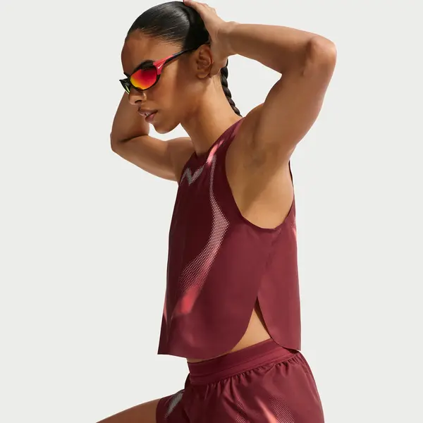 Nike Aeroswift Dri-fit Adv Cropped Tank Top - Red