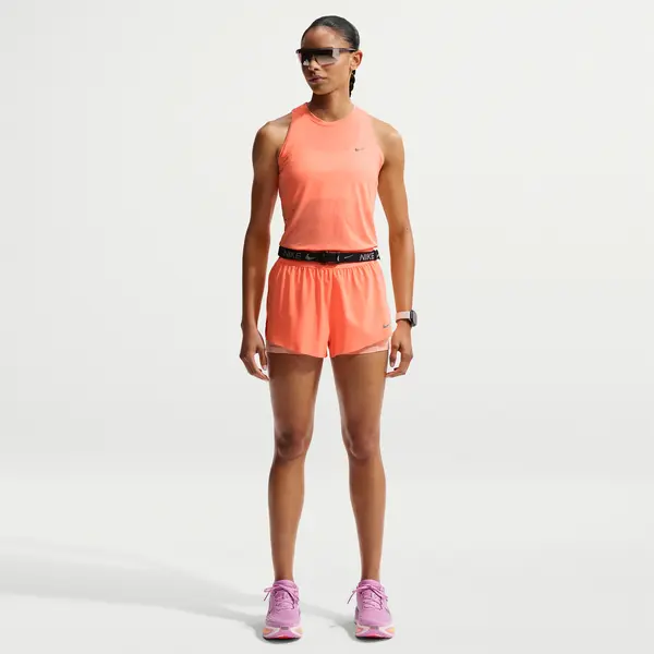 Nike Swift Dri-fit Mid-rise 2-in-1 Running Shorts - Orange