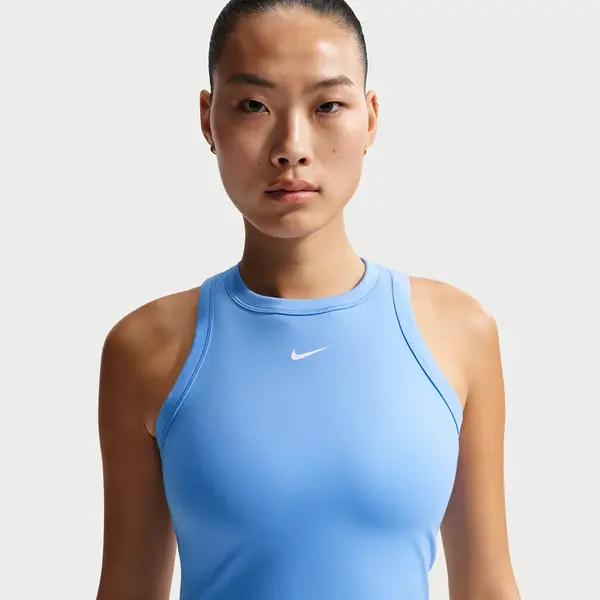 Nike Fitted Dri-fit Cropped Tank Top - Blue
