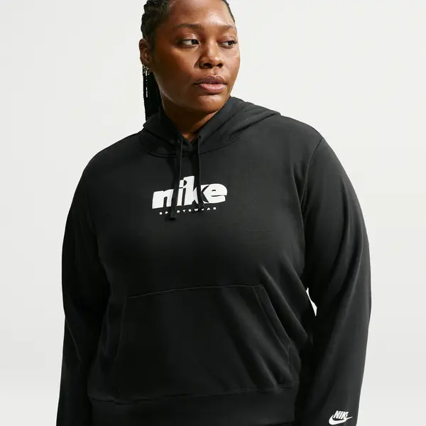 Nike Club Fleece Graphic Pullover Hoodie - Black