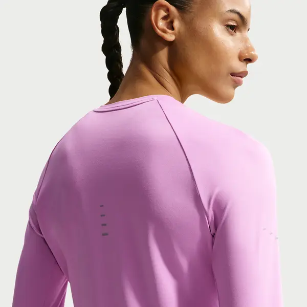 Nike Dri-fit Long-sleeve Crew Neck Running Top - Purple