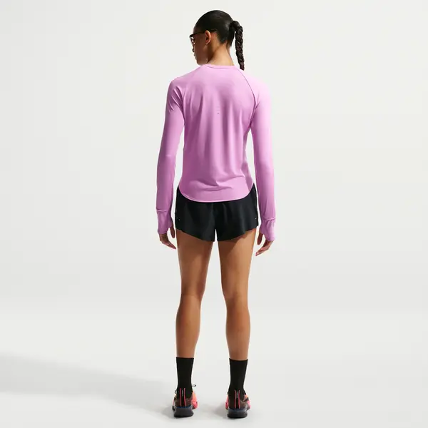 Nike Dri-fit Long-sleeve Crew Neck Running Top - Purple