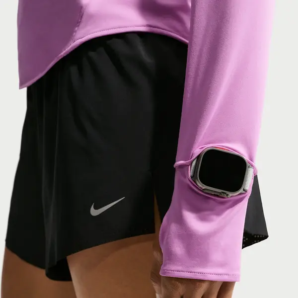 Nike Dri-fit Long-sleeve Crew Neck Running Top - Purple