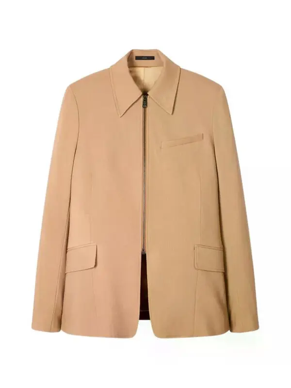 Paul Smith Zip-up Pointed-collar Blazer - Neutrals