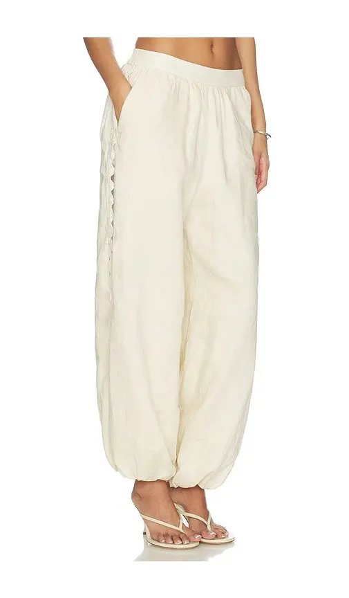 Simkhai Selah Linen Lace Balloon Pant