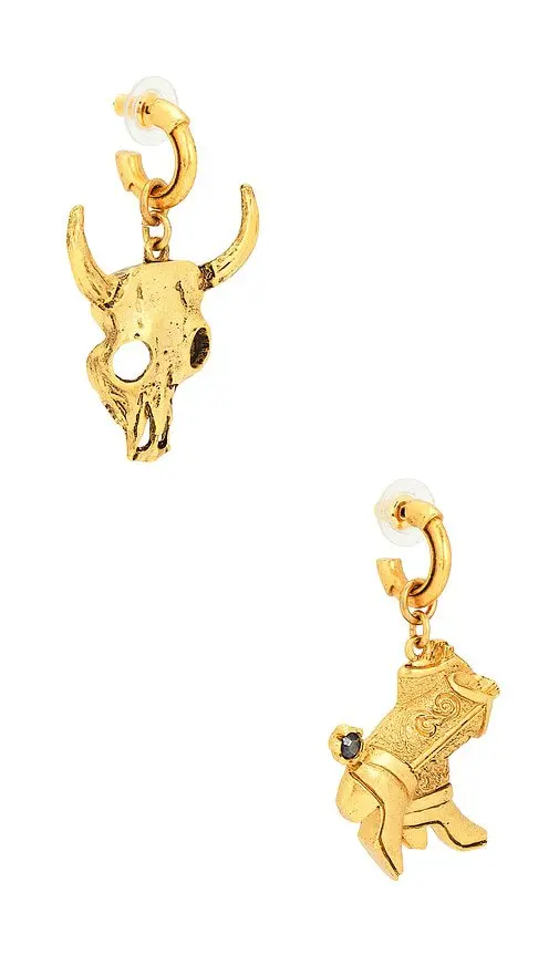 ELIZABETH COLE Rowdy Earrings Metallic