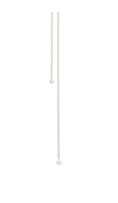 LOREN STEWART Silver Heart Bolo Necklace