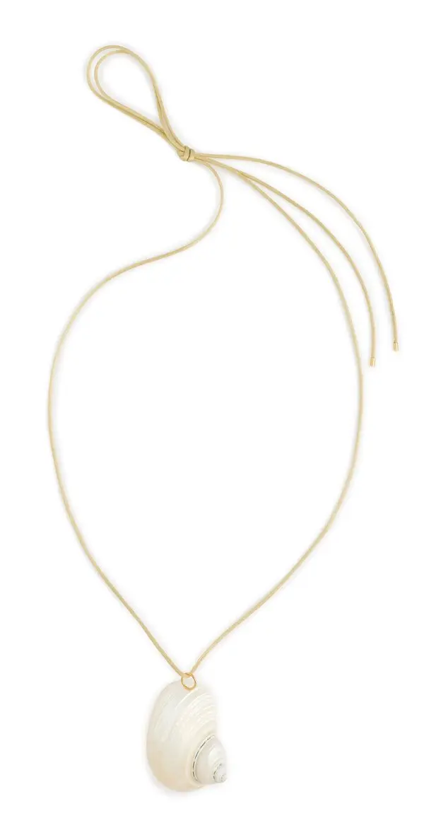 Anni Lu Shell Lariat Necklace - Vanilla