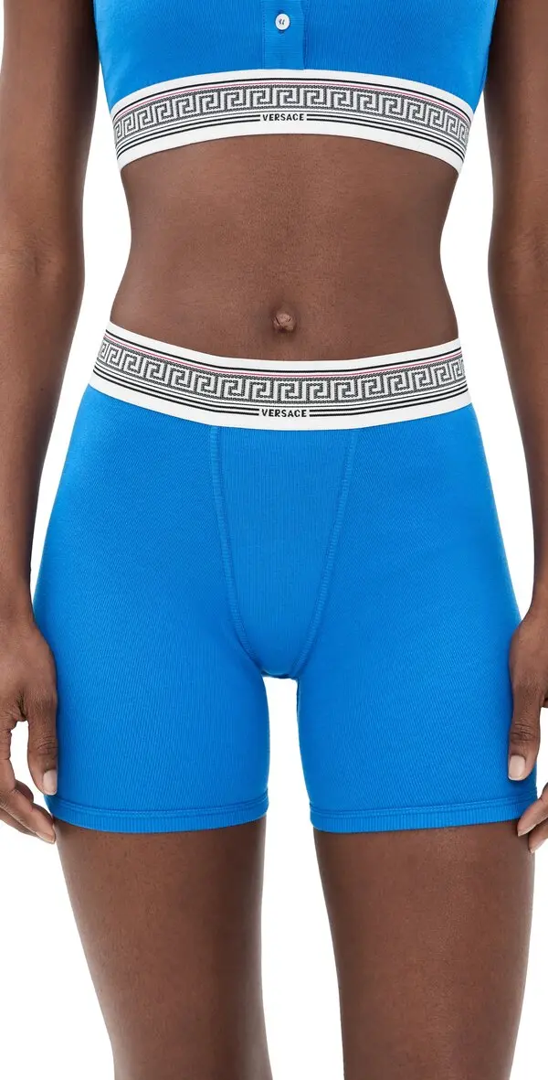 Versace Ciclista Bio Cotton Rib Underwear - Electric Blue