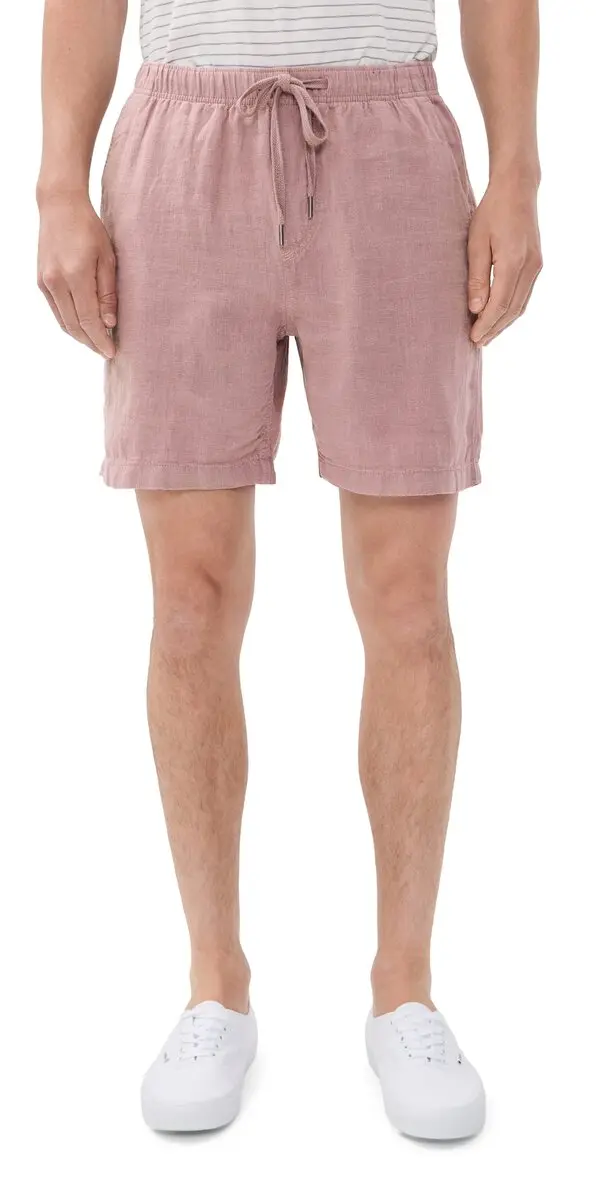 Faherty Brand Essential Linen Shorts - Adobe
