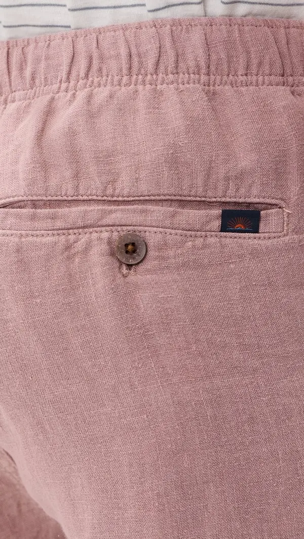 Faherty Brand Essential Linen Shorts - Adobe